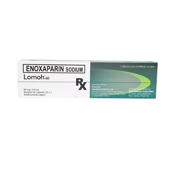 LOMOH-60 Enoxaparin Sodium 60mg / 0.6mL Solution for SC Injection 0.4mL ...